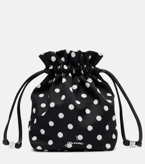 GANNI Polka-dot Pouch - Black