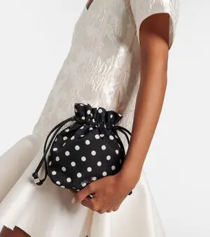 GANNI Polka-dot Pouch - Black