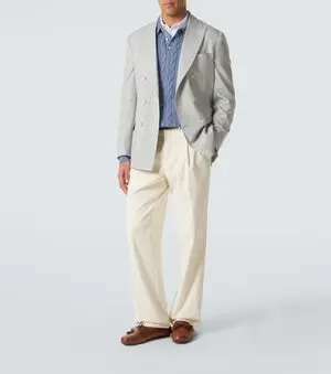 Ralph Lauren Purple Label Cable-knit Cotton And Silk Polo Sweater - Blue