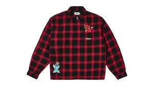 PALACE Zip Up Shirt - Red