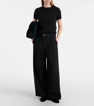 Max Mara Wool Crewneck Sweater - Black