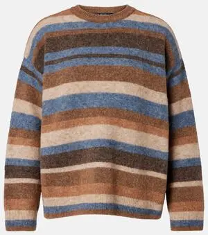 Max Mara Volare Striped Alpaca-blend Sweater