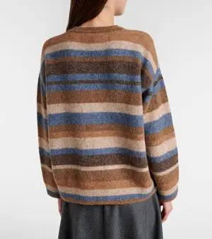 Max Mara Volare Striped Alpaca-blend Sweater