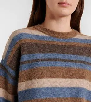 Max Mara Volare Striped Alpaca-blend Sweater