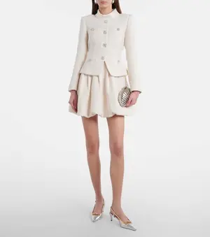 SELF-PORTRAIT Embellished Tweed Minidress