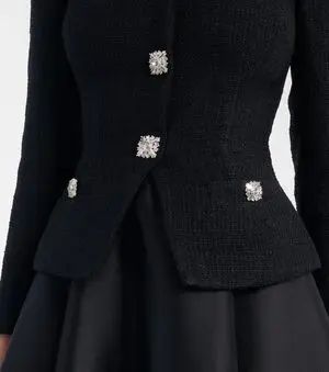 SELF-PORTRAIT Boucle Taffeta Midi Dress