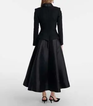 SELF-PORTRAIT Boucle Taffeta Midi Dress