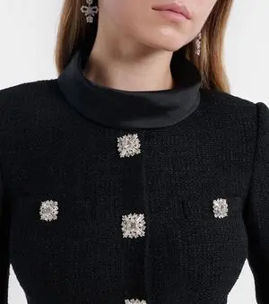 SELF-PORTRAIT Boucle Taffeta Midi Dress