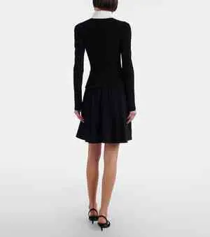 SELF-PORTRAIT Embellished Pleated Mini Dress