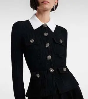 SELF-PORTRAIT Embellished Pleated Mini Dress