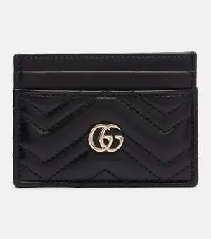 Gucci Gg Leather Card Holder - Black