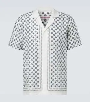 Orlebar Brown Maitan Printed Bowling Shirt - White