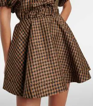 GANNI Checked Mini Skirt