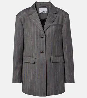 GANNI Pinstripe Blazer