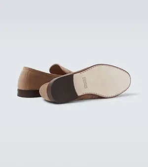 Brunello Cucinelli Suede Penny Loafers