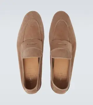 Brunello Cucinelli Suede Penny Loafers
