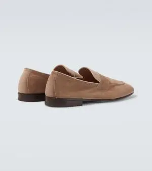 Brunello Cucinelli Suede Penny Loafers
