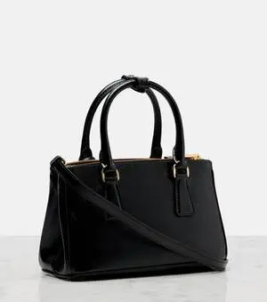 Prada Galleria Leather Top Handle Bag - Black