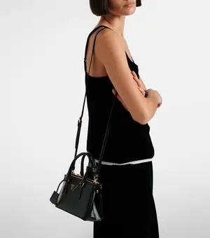 Prada Galleria Leather Top Handle Bag - Black