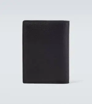 Saint Laurent Tiny Cassandre Leather Bi-fold Wallet - Blue