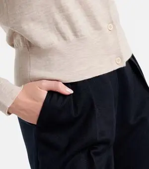 Max Mara Medeola Wool-blend Cardigan - Beige