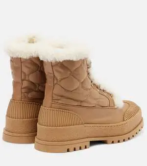 AQUAZZURA Glacier Shearling-lined Lace-up Boots