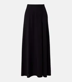Max Mara Stilla Virgin Wool Maxi Skirt - Black