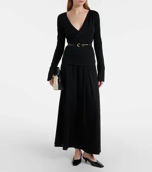 Max Mara Stilla Virgin Wool Maxi Skirt - Black