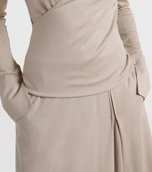 Max Mara Adagio Virgin Wool Wrap Top - Beige