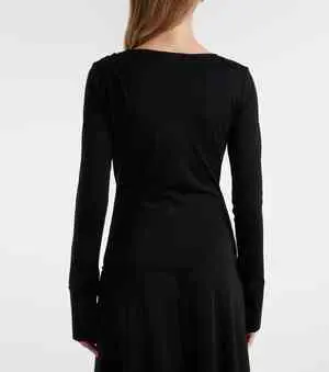 Max Mara Adagio Virgin Wool Wrap Top