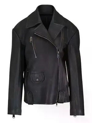 Khaite Catalina Leather Jacket - Black