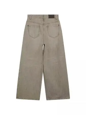 Brunello Cucinelli Wide-leg Cotton Jeans - Neutrals