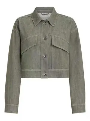Brunello Cucinelli Buttoned Cotton Jacket - Green