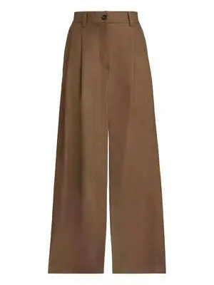 Brunello Cucinelli Linen Midi Skirt With Monili Detail - Brown