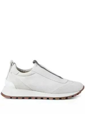 Brunello Cucinelli Canvas Monili-detail Sneakers - Neutrals