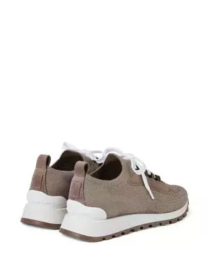 Brunello Cucinelli Sparkling Knit Sneakers