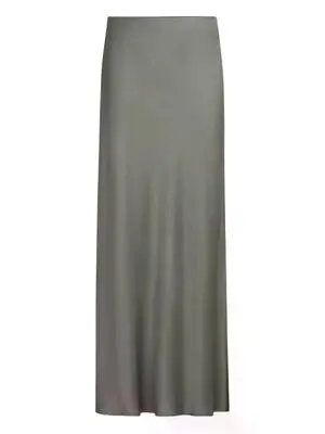 Brunello Cucinelli Midi Skirt With Side Slits - Green