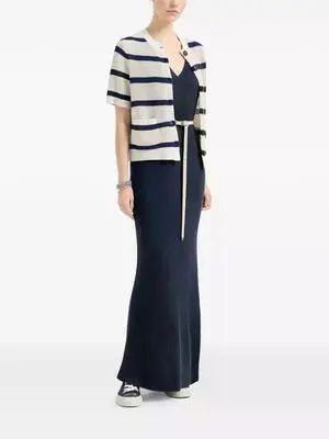 Brunello Cucinelli Ribbed-knit Maxi Dress - Blue
