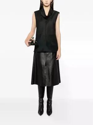 Helmut Lang Bias-cut Cowl-neck Top