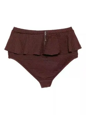 DUSKII Frill Bikini Bottom - Brown