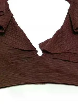 DUSKII Frilled Swim Top - Brown