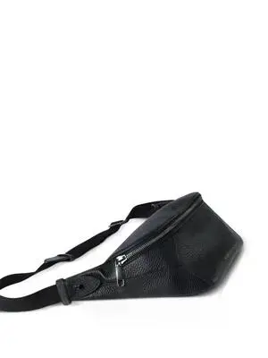 Brunello Cucinelli Grained-leather Belt Bag - Black