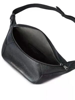 Brunello Cucinelli Grained-leather Belt Bag - Black