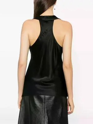 Helmut Lang U-neck Silk Top
