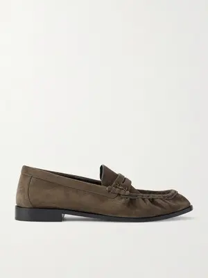 Saint Laurent Gold Tone Shoes For Men