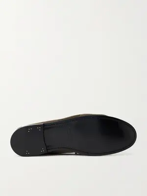 Saint Laurent Le Loafer Monogram Loafers - Gray