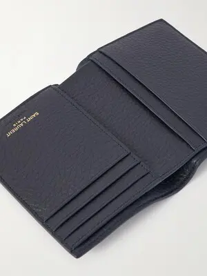Saint Laurent Full-grain Leather Billfold Wallet - Blue