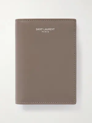 Saint Laurent Logo-print Leather Bifold Wallet - Brown