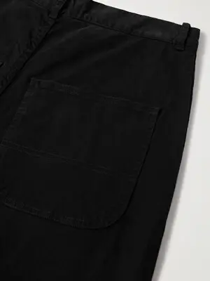 NILI LOTAN Carpenter Straight-leg Cropped Trousers - Black