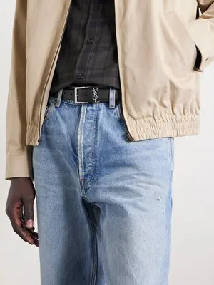 Saint Laurent Leather Belt - Black